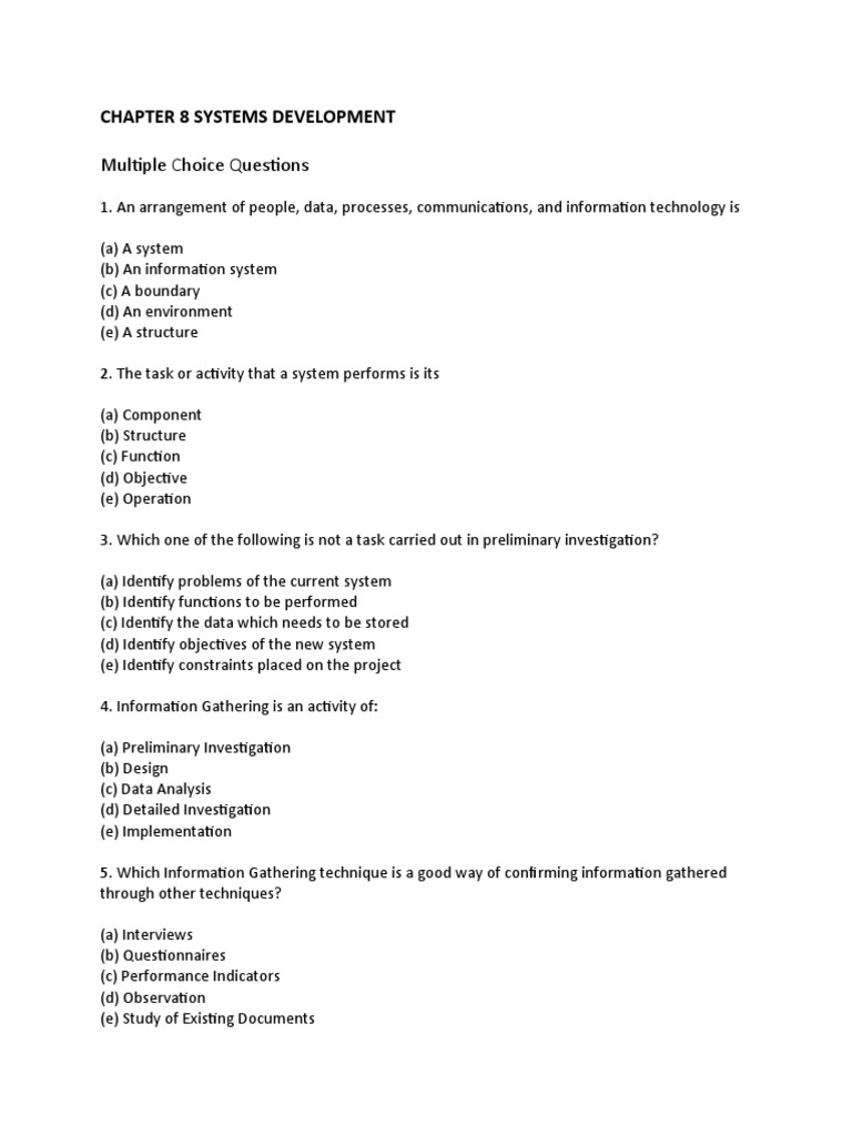 Chapter 8 Systems Development | PDF | System | Software Engineering
