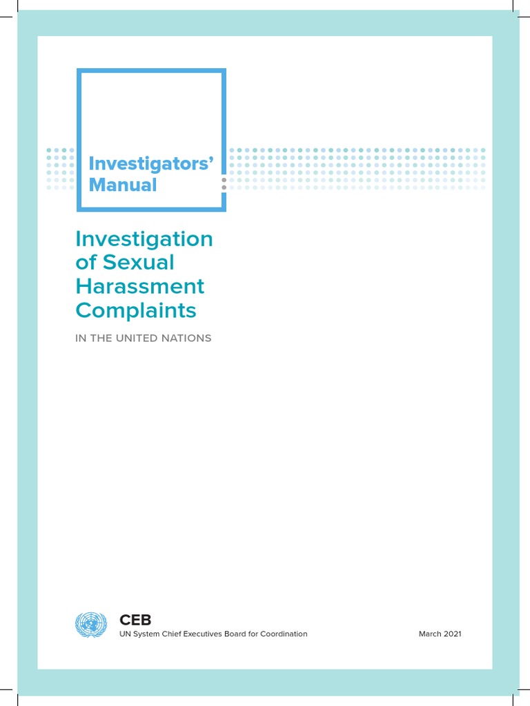 Investigators Manual-March 2021 - Print | PDF | Sexual Harassment ...