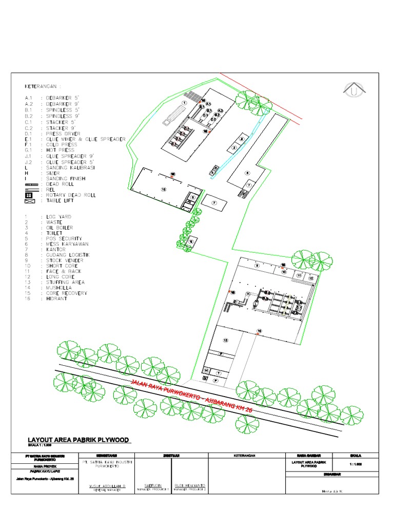 Gambar Rencana Layout Dan Dudukan Mesin PT Sakai | PDF