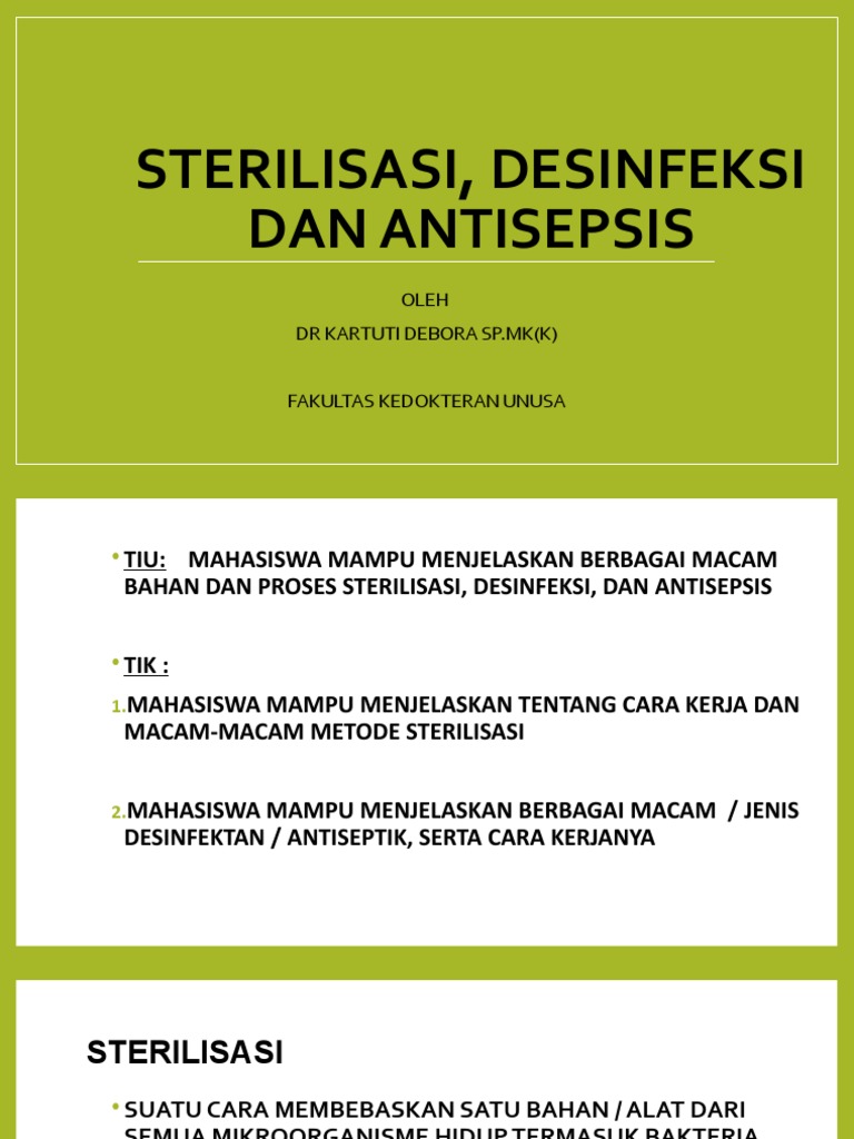 Praktikum Sterilisasi, Desinfeksi Dan Antisepsis 2021 | PDF | Kesehatan Holistik