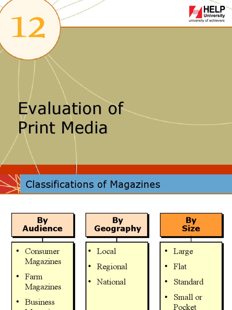 Classification and Analysis of Print Media: An Evaluation of Magazines ...