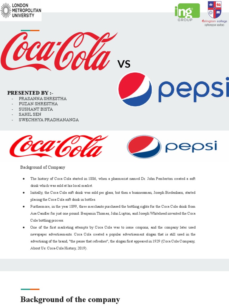 Coca-Cola Vs Pepsico | PDF | Pepsi Co | Coca Cola