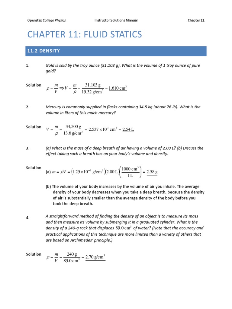 CH 11 | PDF | Density | Buoyancy
