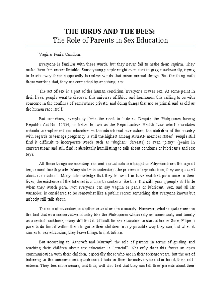 The Crucial Role of Parents in Sex Education: Starting the Conversation ...