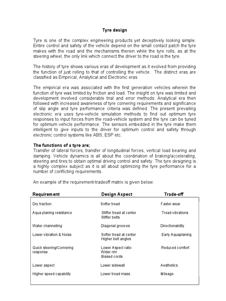 Tire Design | PDF | Tire | Transportation Engineering