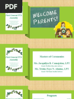 First Pta General Assembly Program | PDF