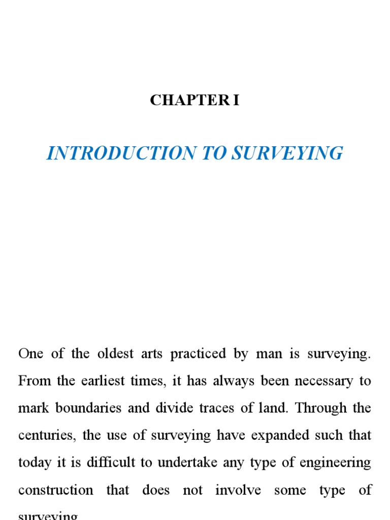 Intro, Types of Surveying, Errors | PDF | Surveying | Accuracy And ...