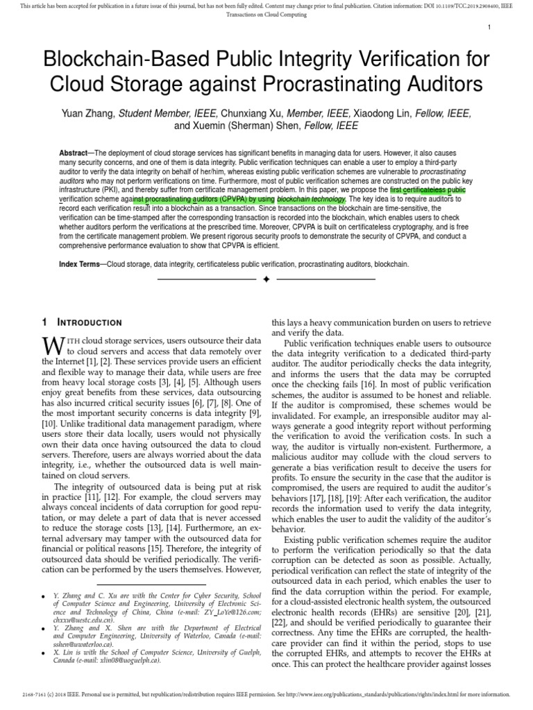 Reference 18 | Download Free PDF | Cloud Computing | Authentication