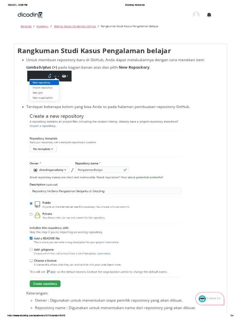 Dicoding Git Rangkuman Belajar | PDF