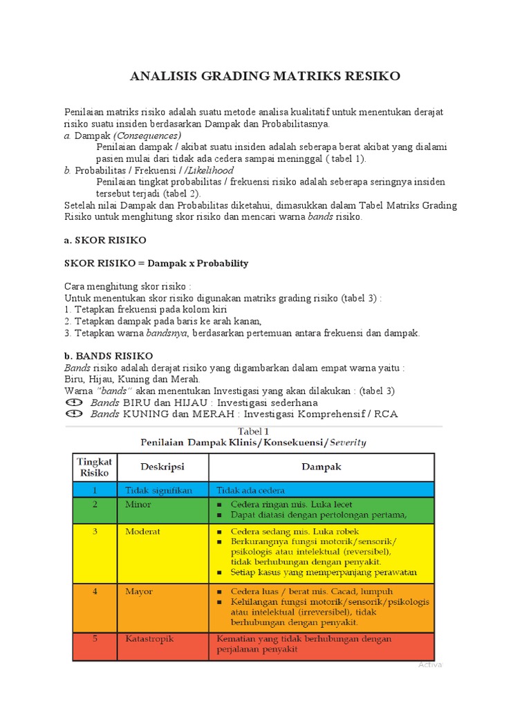 Dokumen - Tips Analisis Grading Matriks Resiko | PDF