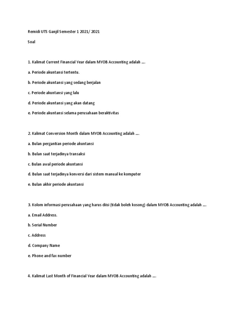 Remidi UTS Ganjil SMT 1 2021 - 2022 | PDF
