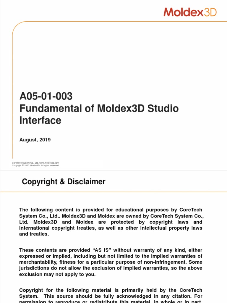 A05-01-003 Fundamental of Moldex3D Studio Interface | PDF | Implied ...