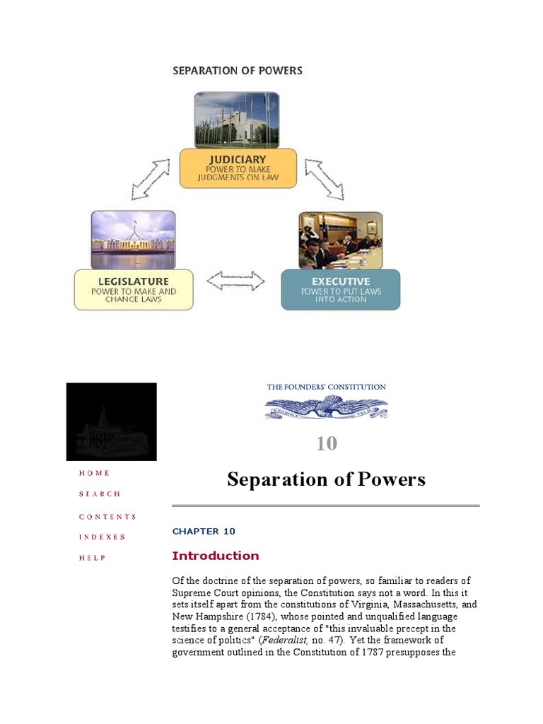 Separation of Powers | PDF | Separation Of Powers | Separation Of ...