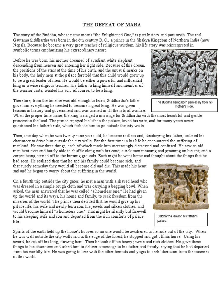 The Defeat of Mara | PDF | Gautama Buddha | Indian Religions