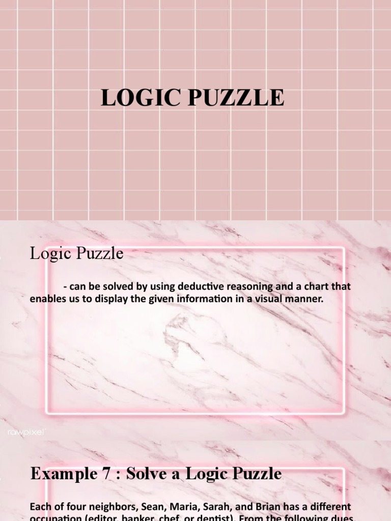 Deductive Reasoning Puzzles