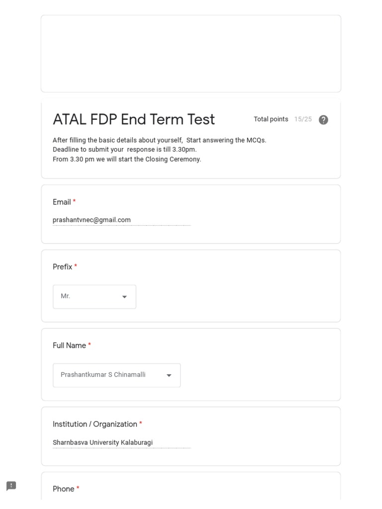 Atal FDP End Term Test | PDF | Hybrid Vehicle | Electric Vehicle