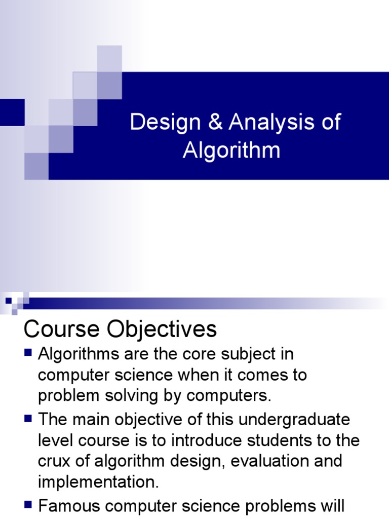 Design & Analysis of Algorithm | Download Free PDF | Algorithms ...