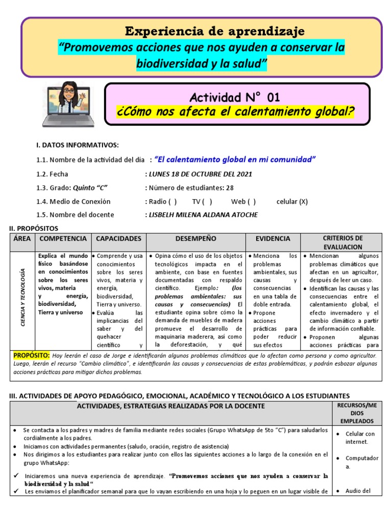 Actividades sobre Calentamiento Global | PDF | Gases de efecto ...