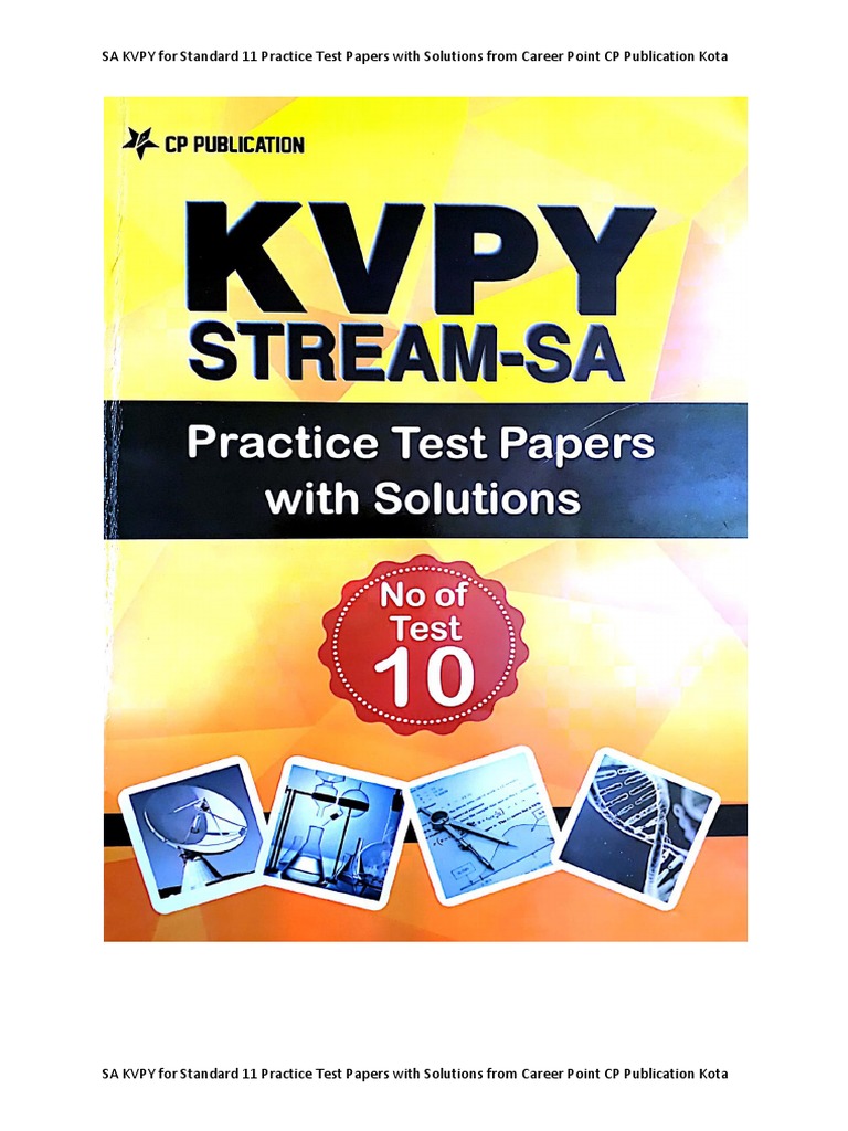 (KVPY IIT JEE) Coll. - SA KVPY For Standard 11 Practice Test Papers ...