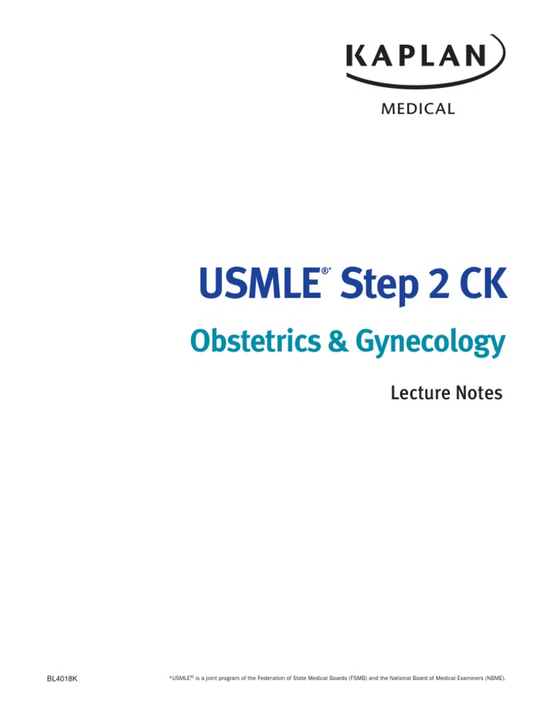 USMLE Step 2 CK Lecture Notes Obstetrics, Gynecology | PDF | Medicine ...