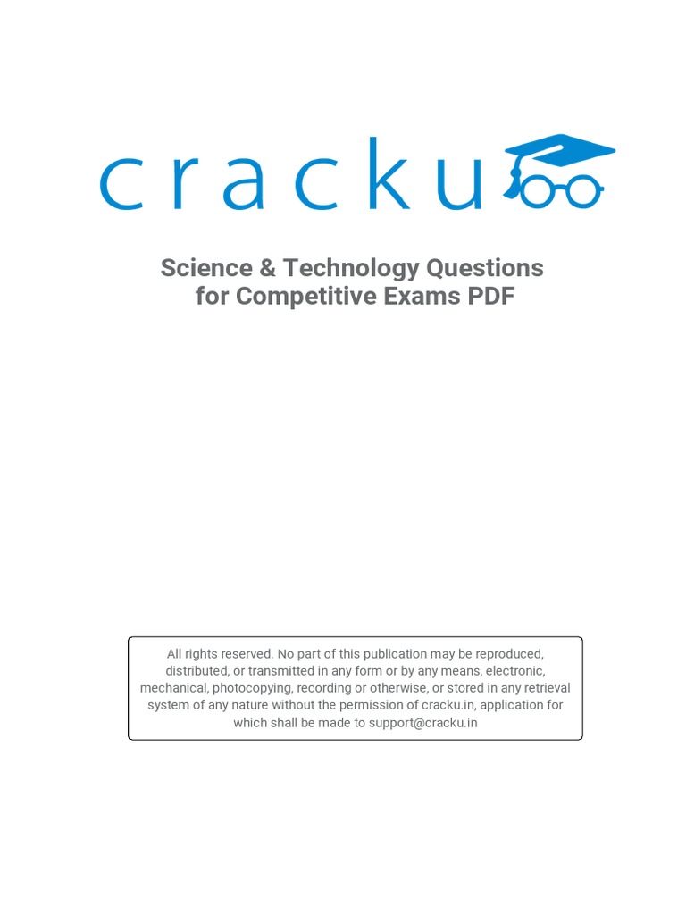 Science & Technology MCQs for Exams | PDF | Young's Modulus | Water