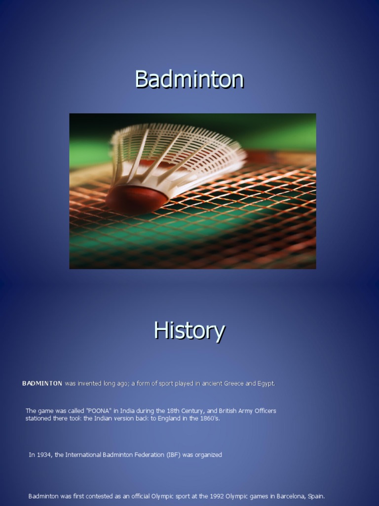 Badminton History and Rules Explained | PDF | Sports | Racquet Sports