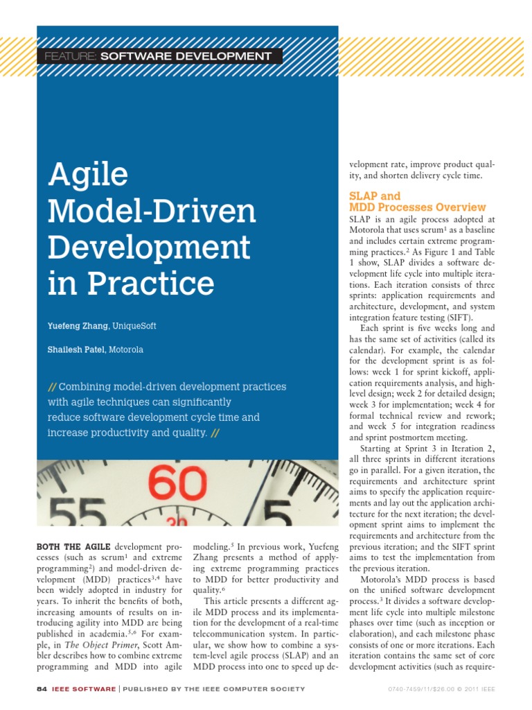 Agile-Model Driven Development | PDF | Agile Software Development | Software Development