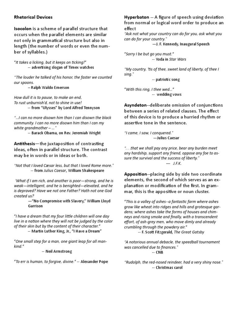 TEWWG-Literary & Rhetorical Terms | PDF