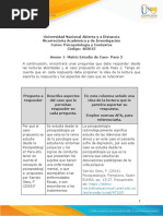 Anexo 1 - Matriz Estudio de Caso - Paso 2 Psicopatologia | PDF | Ansiedad | Epidemiología