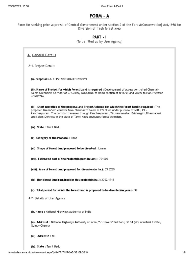 View Form A Part 1 Forest CL | PDF | Surveying