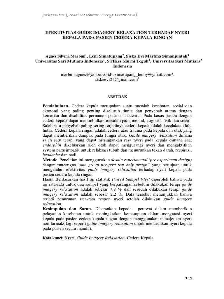 Jurnal Terapi Guide Imaginary | PDF