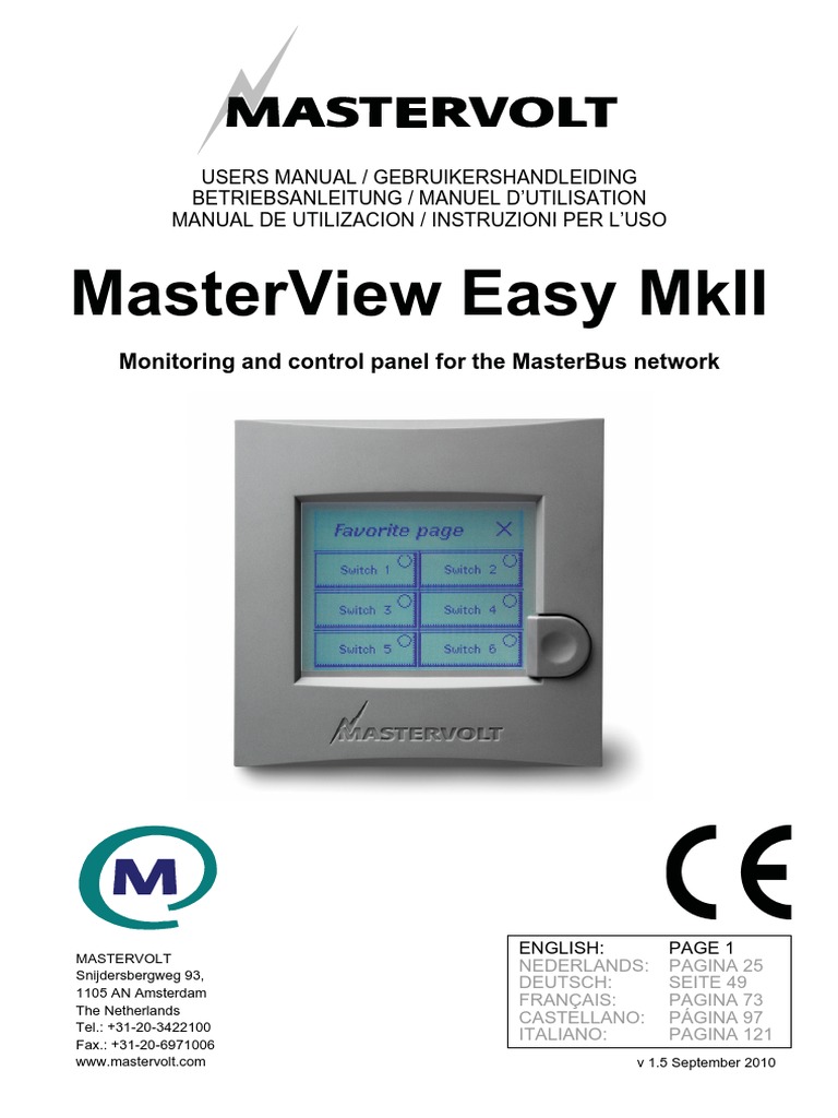 Display Mastervolt | PDF | Computer Network | Switch