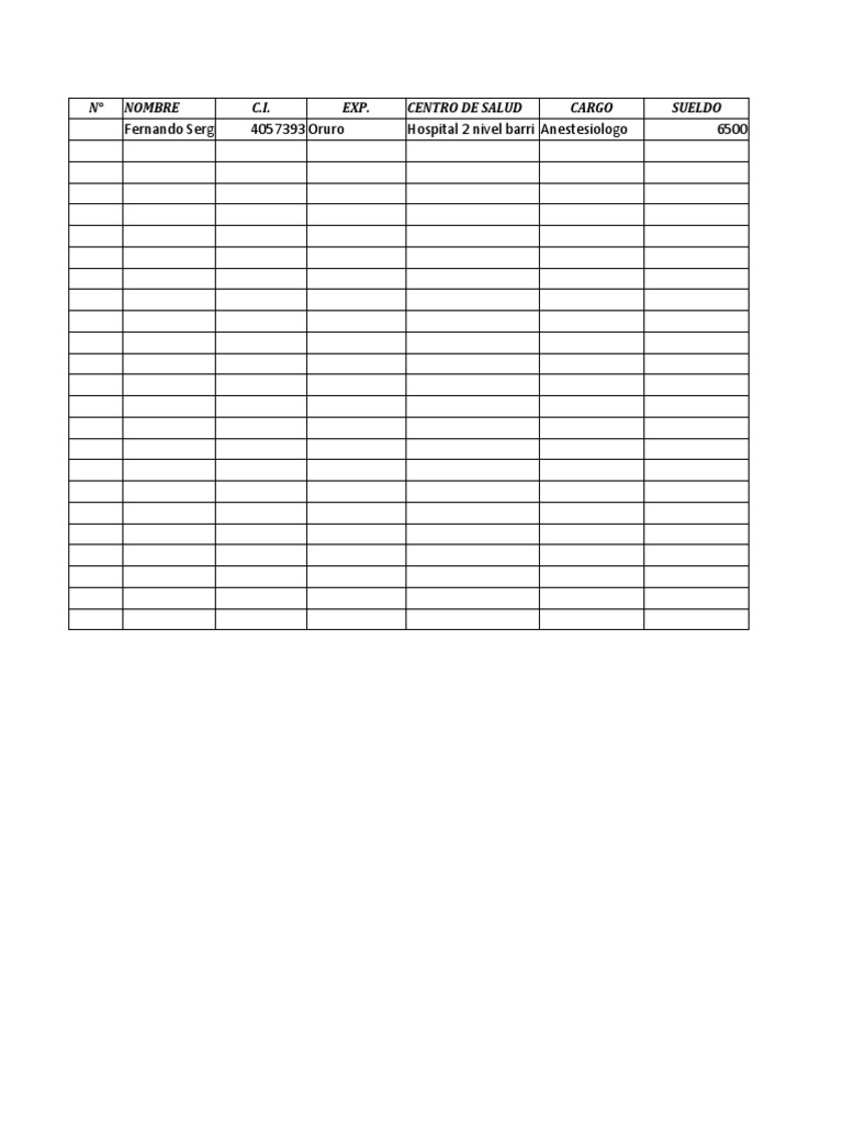 Formato para Llenar | PDF