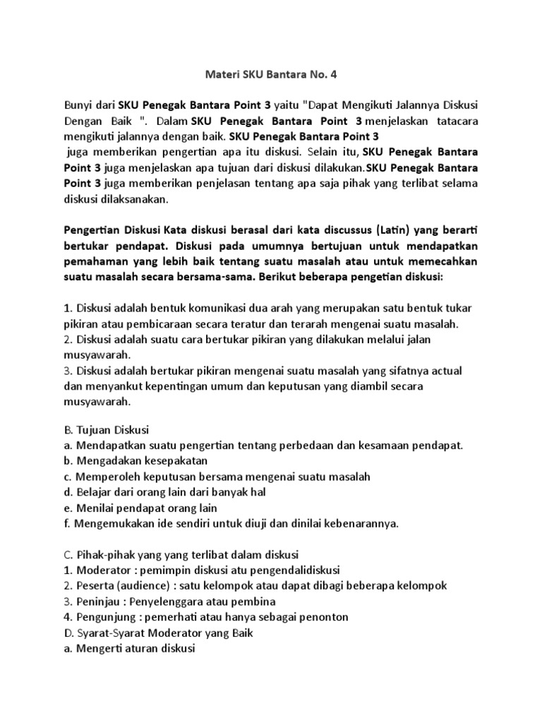 SKU Penegak Bantara Point 3 Dan 4 | PDF