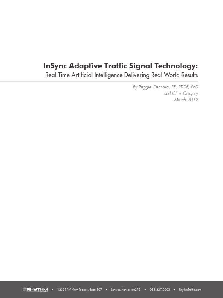 Insync Adaptive Traffic Signal Technology:: Real-Time Artificial Intelligence Delivering Real ...