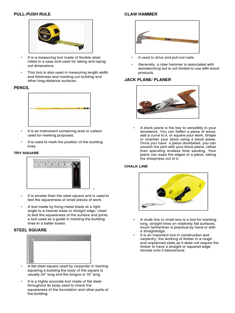 Pull-Push Rule Claw Hammer: Try Square | PDF | Wood | Industrial Processes