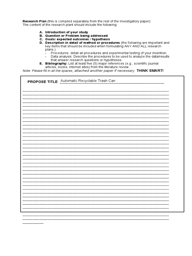 Research Plan and Prototype | PDF | Hypothesis | Science