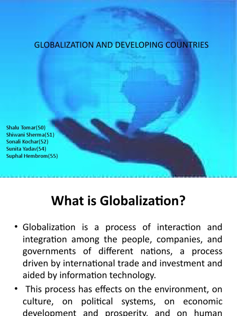 Globalization and Developing Countries | PDF | Foreign Direct ...