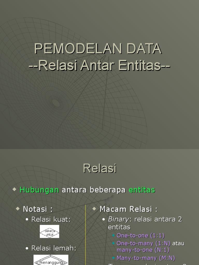 Relasi Antar Entitas | PDF