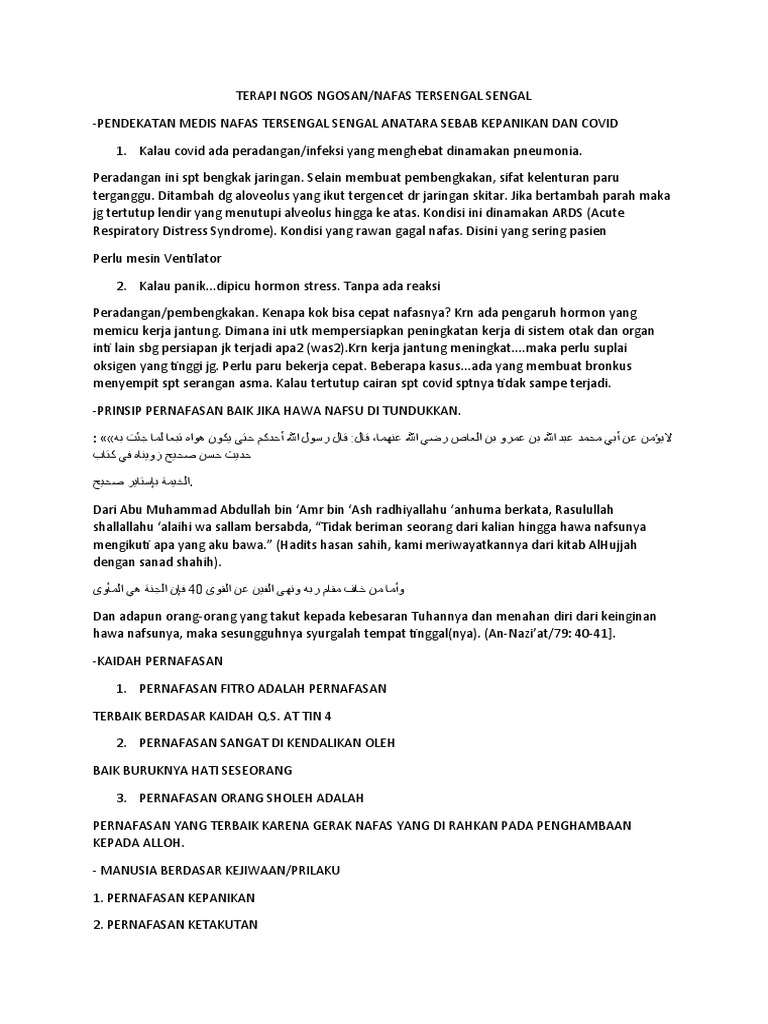Terapi Nafas Tersengal Saat Covid | PDF