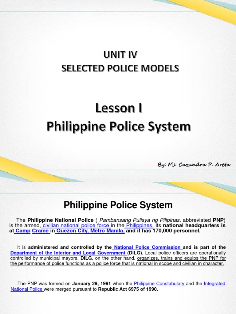 Philippine National Police Structure Overview | PDF | Criminal Law ...