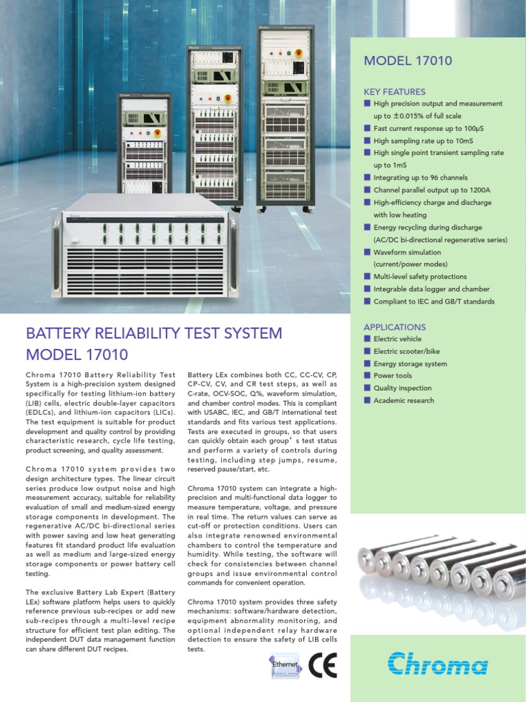 High-Precision Battery Reliability Test System for Lithium-Ion ...