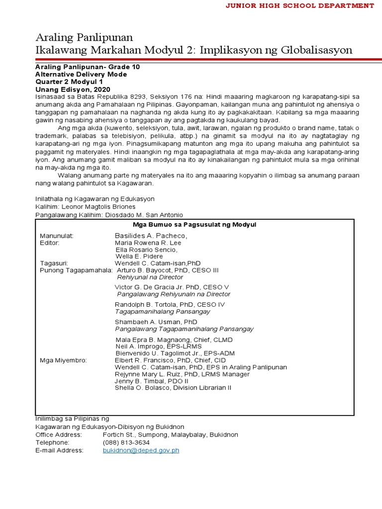 Ap 2ND Quarter Module | PDF