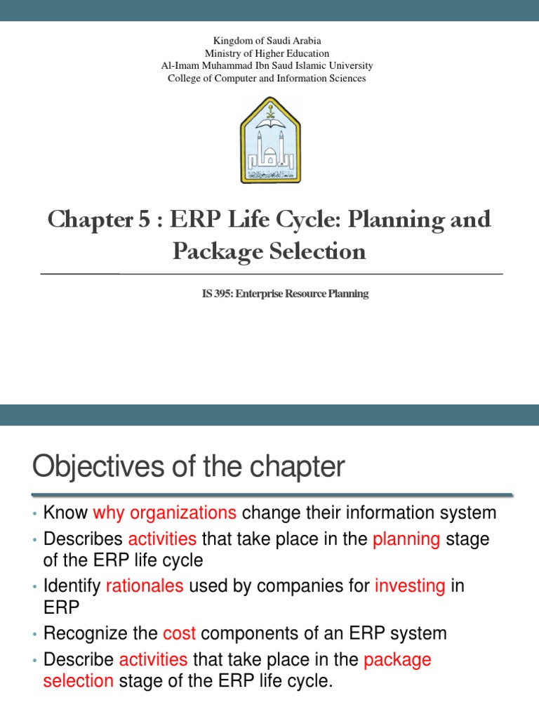 CH 5 ERP Life Cycle - Planning and Package Selection | PDF | Enterprise ...