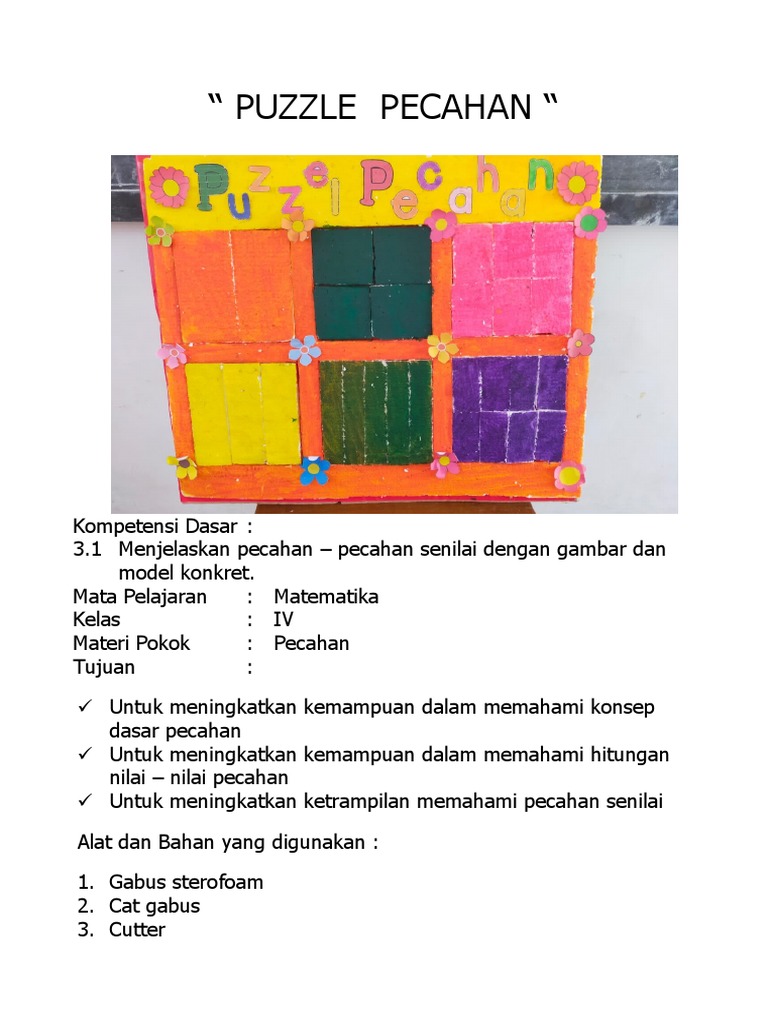 Puzzle Pecahan | PDF