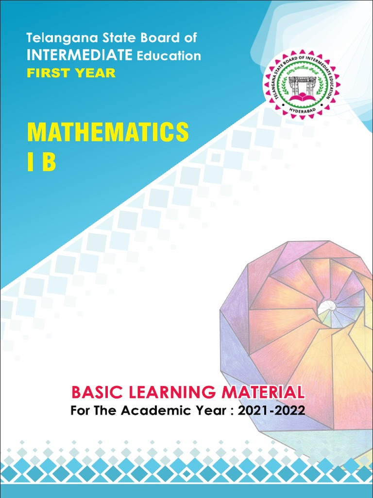 Mathematics IB (EM) BLM 2021-22 | PDF | Textbook | Test (Assessment)