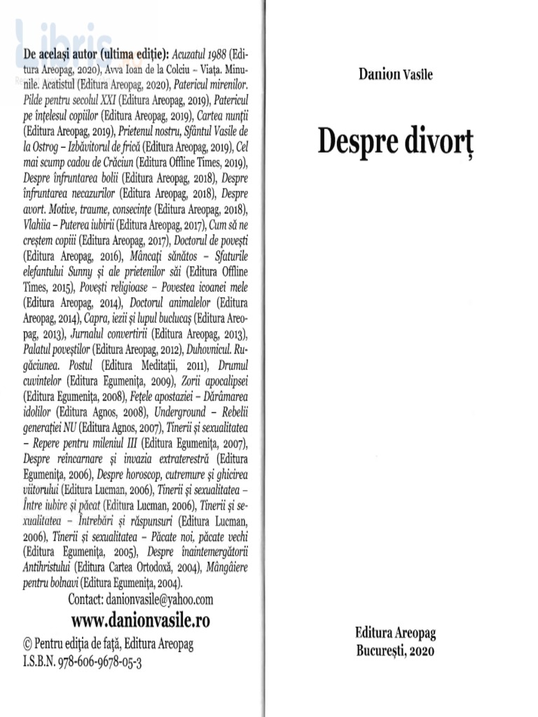 Despre Divort - Danion Vasile | PDF
