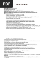 Proiect Didactic Planul de Idei | PDF