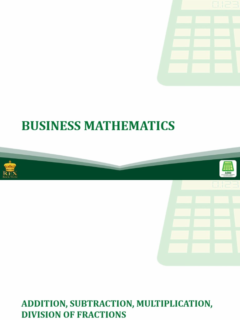 Addition Subtraction Multiplication Division of Fractions | PDF ...
