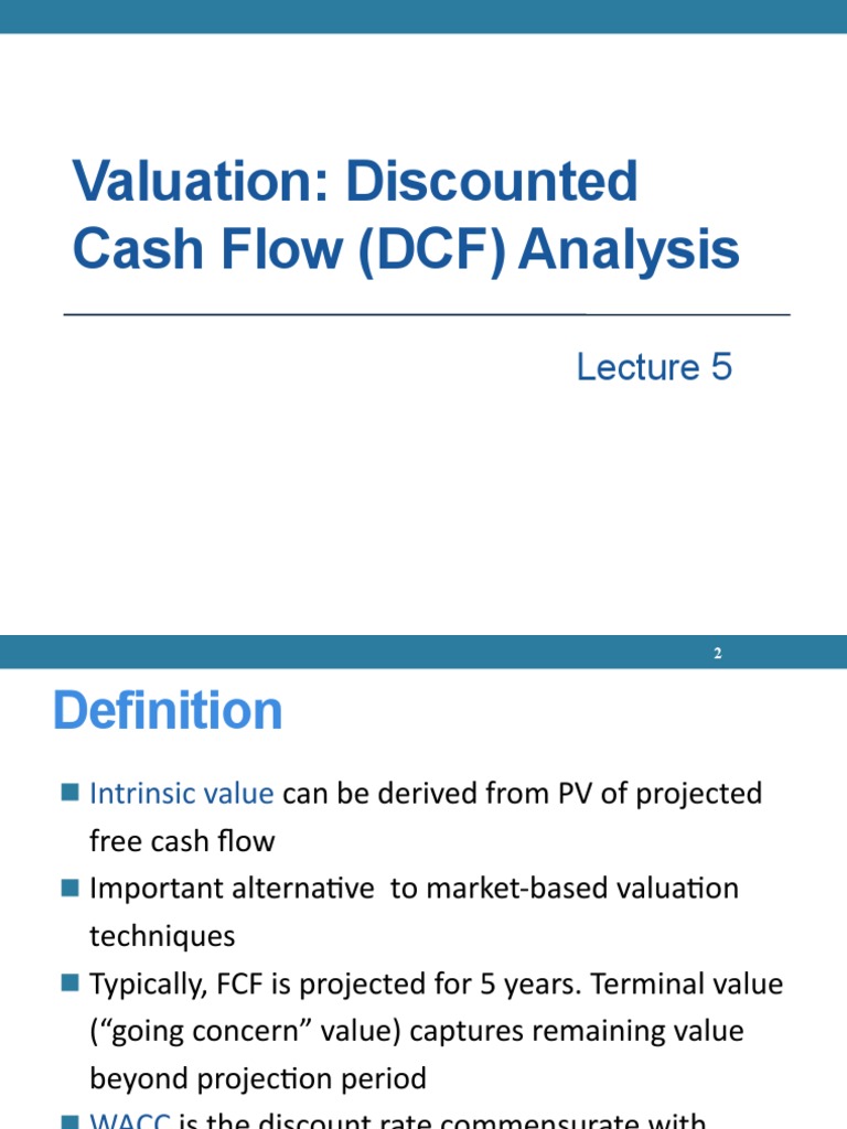 Valuation: Discounted Cash Flow (DCF) Analysis: Mcgraw-Hill/Irwin ...